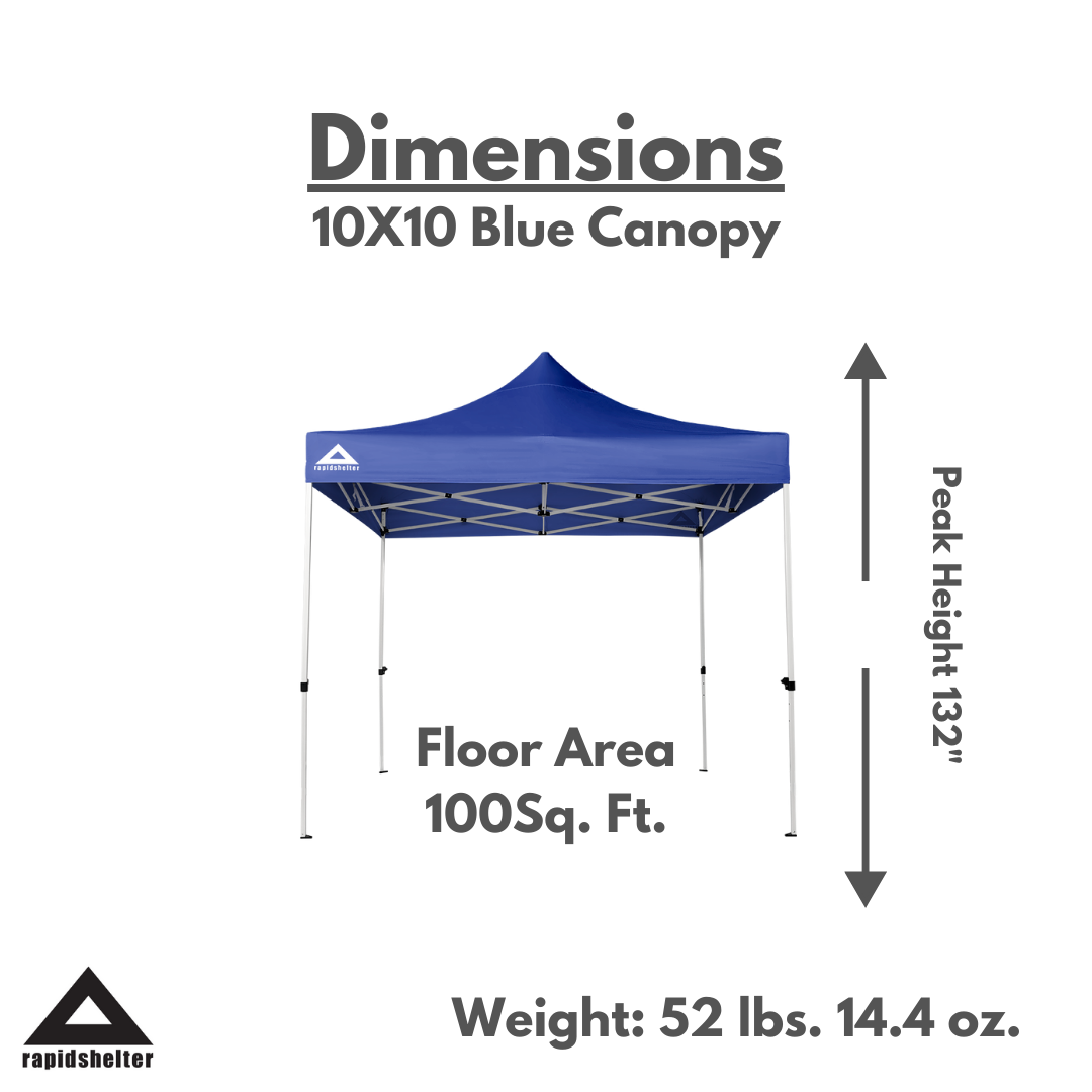 10X10 Heavy-Duty Canopy, Durable Reinforced Steel Structure – Caddis Sports